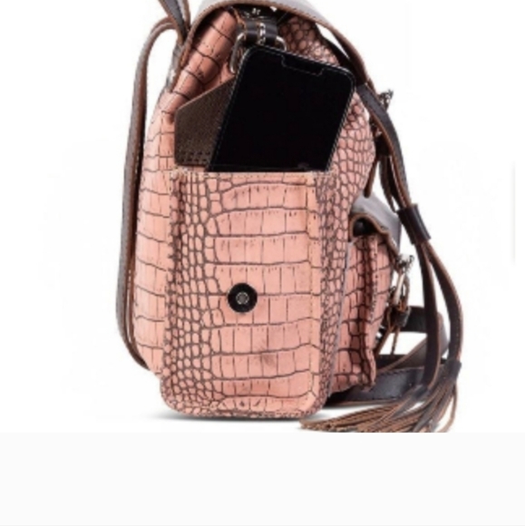 Freebird by Steven | Bags | Freebird Pink Croco Brett Backpack | Poshmark